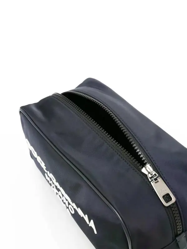 Dolce & Gabbana Logo-lettering Wash Bag - Blue