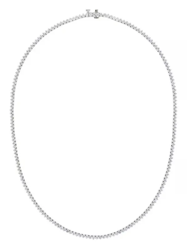 JEWELS AFICIONADO 18k White Gold Diamond Necklace - Silver