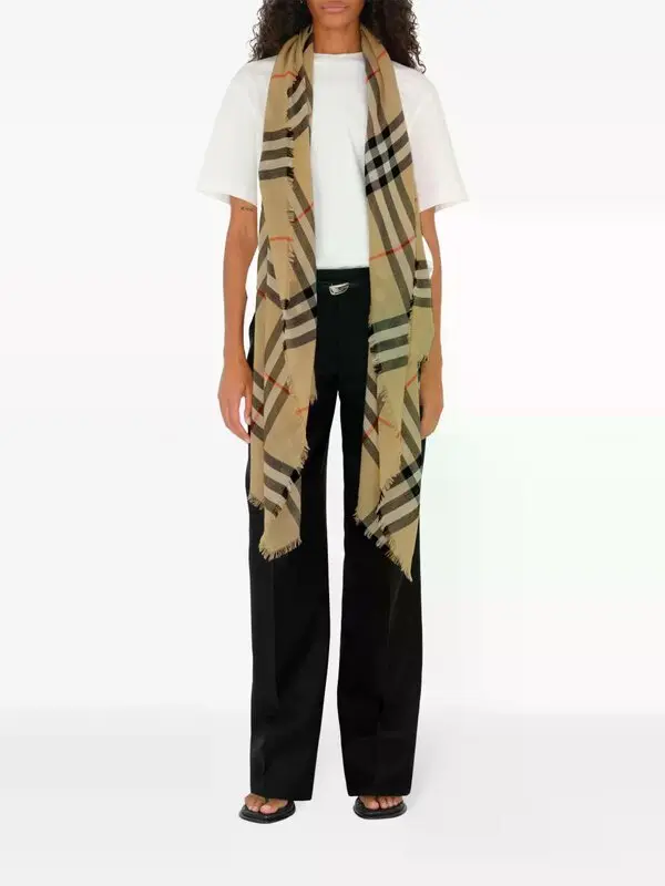 Burberry Check Wool Scarf