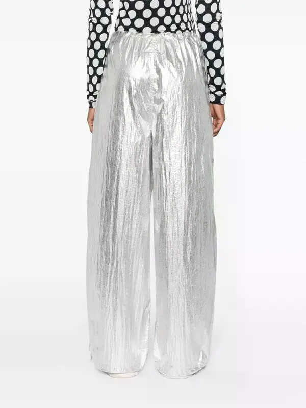 MAISON MARGIELA Drawstring Metallic Wide-leg Trousers