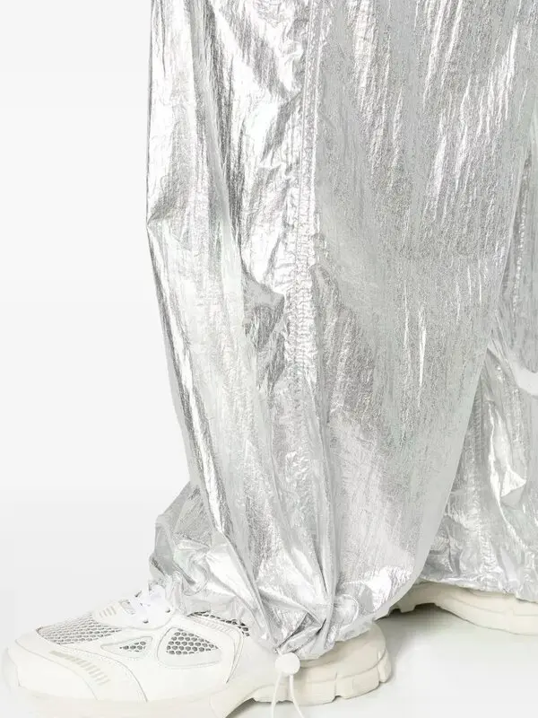 MAISON MARGIELA Drawstring Metallic Wide-leg Trousers