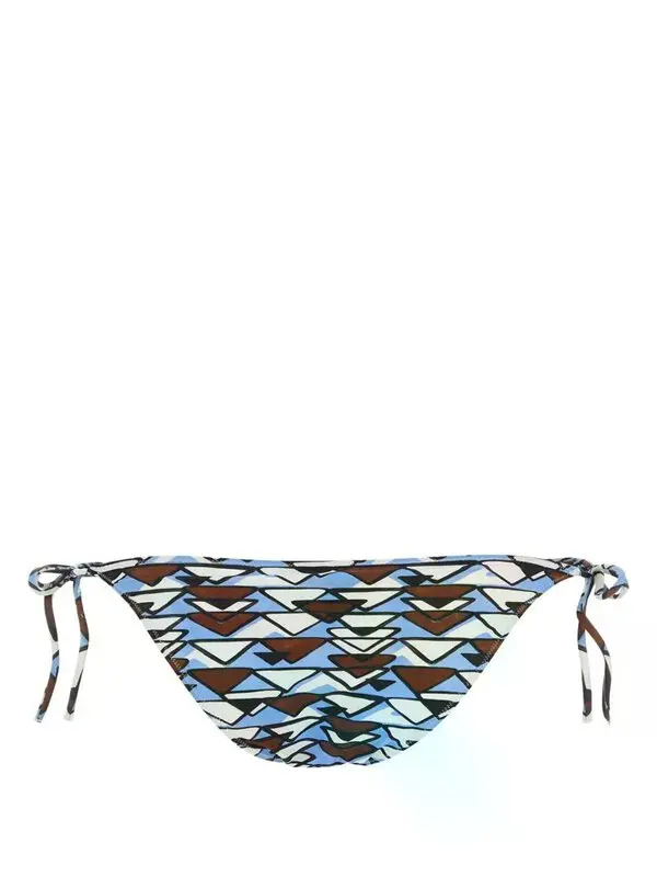 Prada Geometric Print Bikini Bottoms - Brown