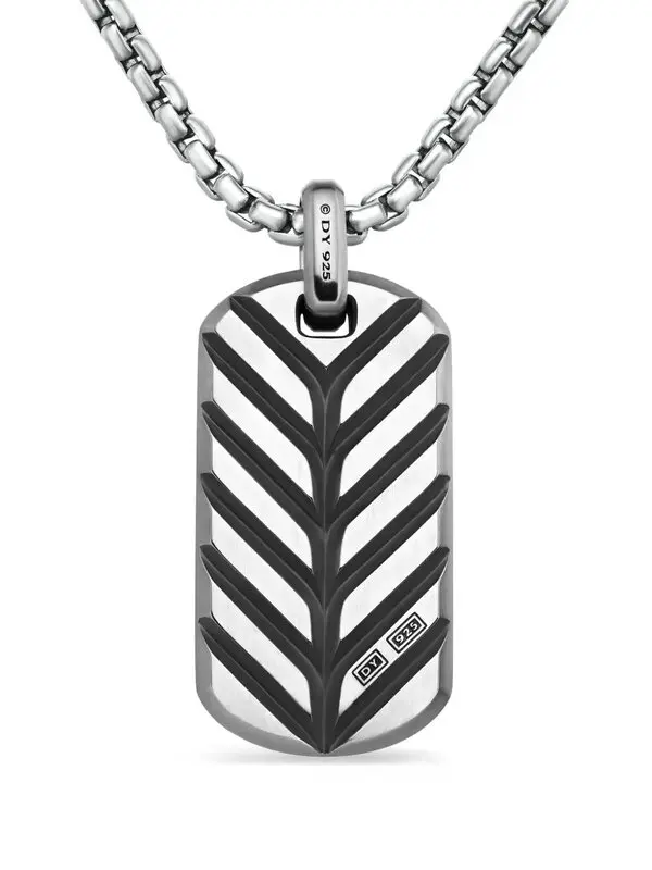 David Yurman Sterling Chevron Tag