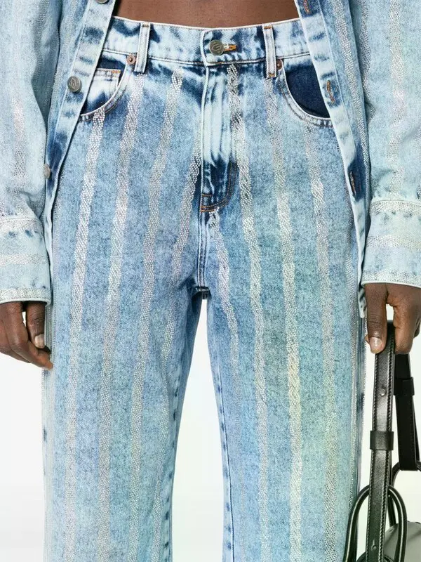 Giuseppe Di Morabito Crystal Embellished Straight Leg Jeans