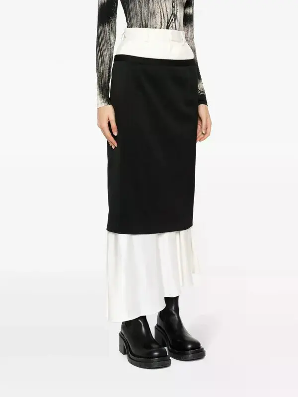 MAISON MARGIELA Layered Asymmetric Maxi Skirt