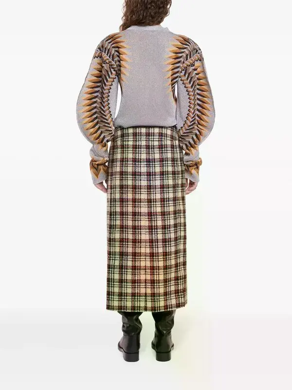 Rabanne Jacquard Sweater With Geometric Print - Grey