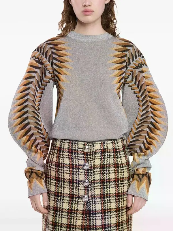 Rabanne Jacquard Sweater With Geometric Print