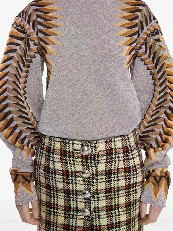 Rabanne Jacquard Sweater With Geometric Print