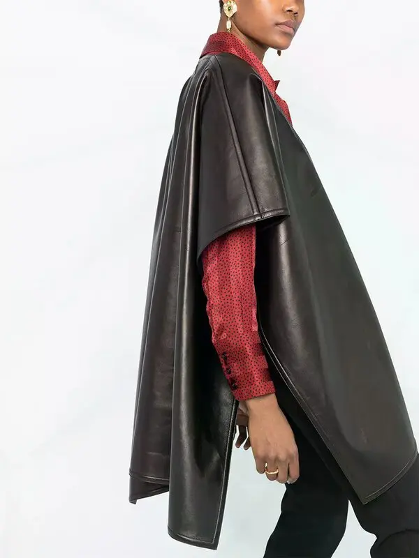 Valentino Garavani Leather Draped Cape