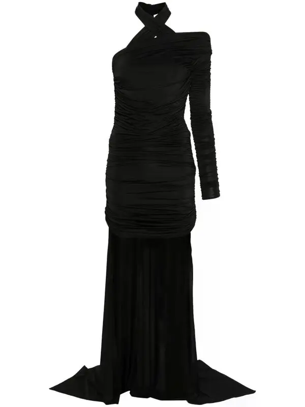 Giuseppe Di Morabito Asymmetrical Draped Mini Dress