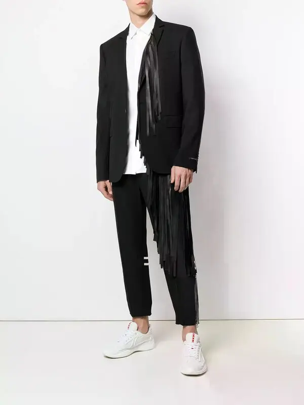 LES HOMMES Fringed Detail Blazer