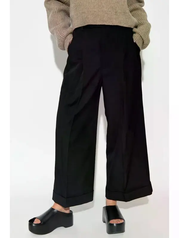 Yohji Yamamoto Pleated Wool Twill Trousers