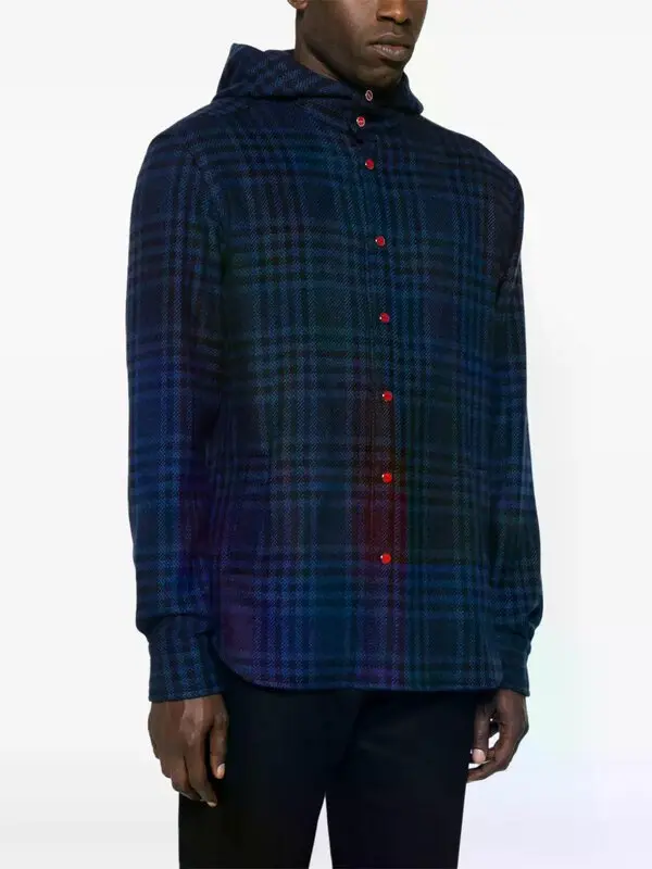 Kiton Checked Cashmere Shirt