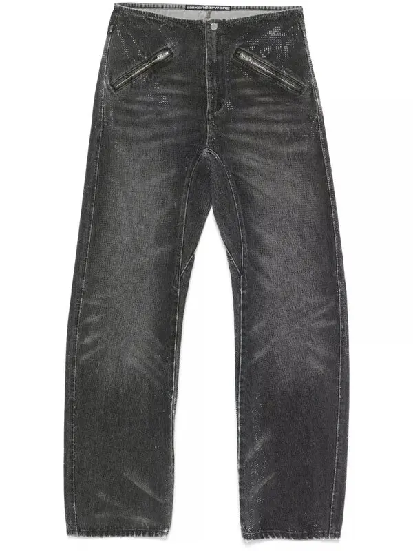 Alexander Wang Embellished Moto Jeans
