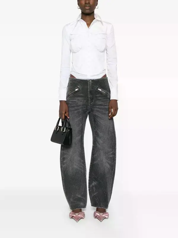 Alexander Wang Embellished Moto Jeans