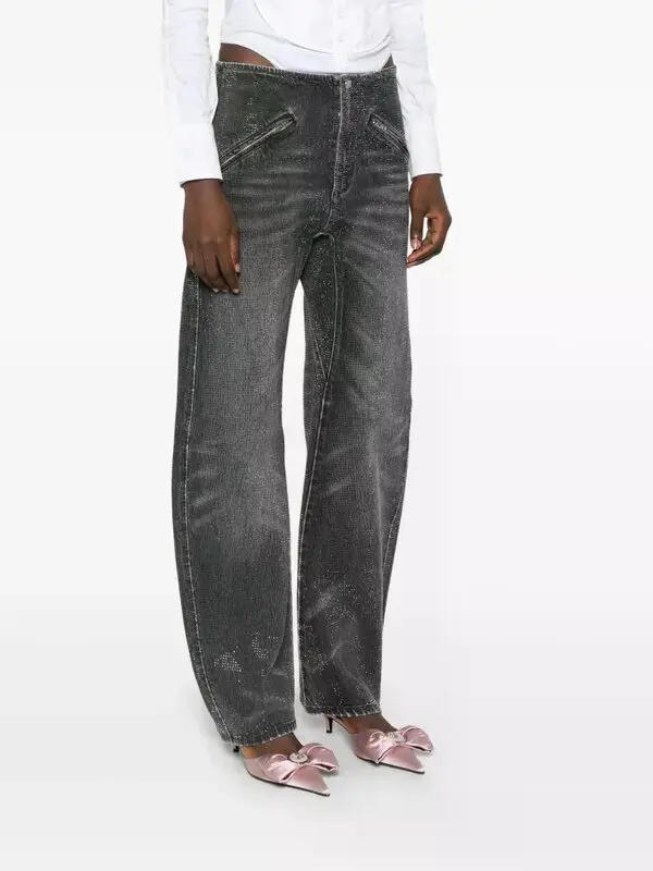 Alexander Wang Embellished Moto Jeans