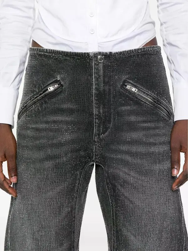 Alexander Wang Embellished Moto Jeans
