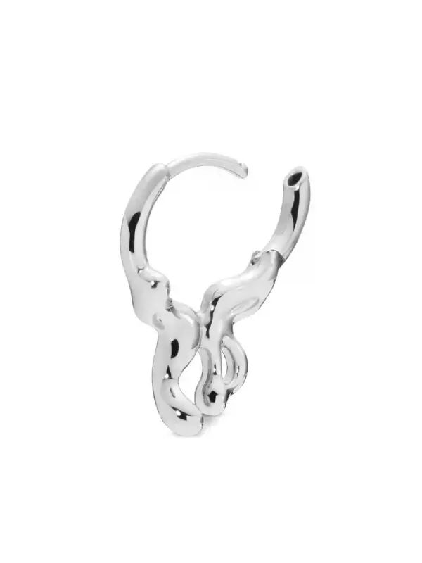 MARIA BLACK 14kt White Gold Papillon Huggie Earring
