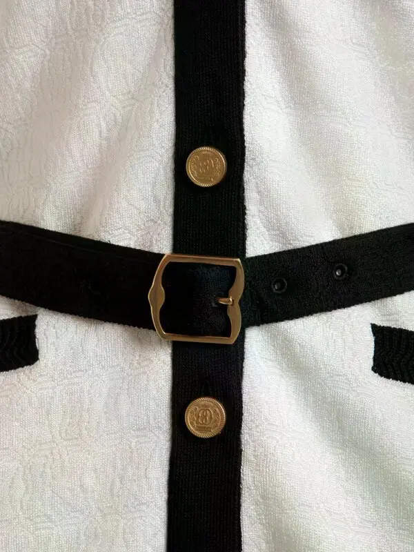 Bally Monogram-jacquard Belted Cardigan