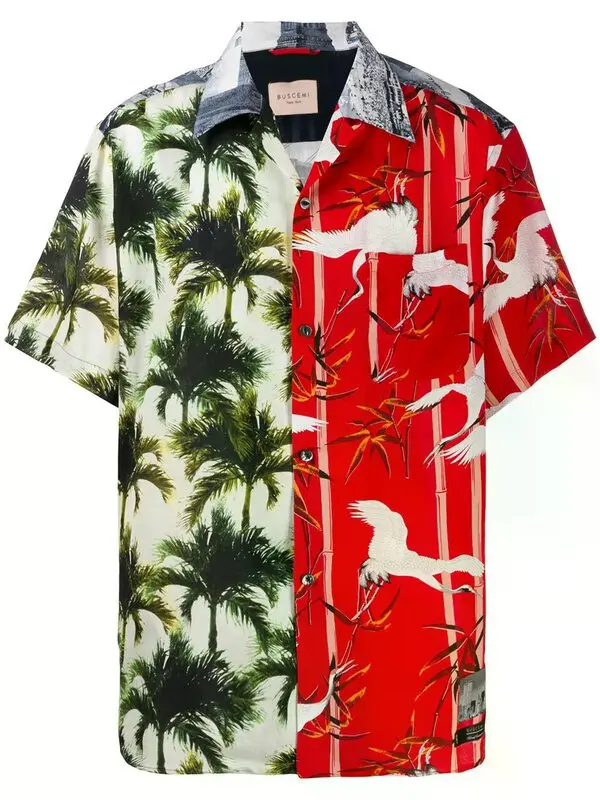 Buscemi Palm Tree Print Shirt - Red
