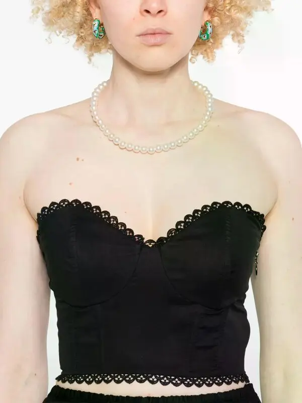 Charo Ruiz Ibiza Matis Bustier Top With Scalloped Edge
