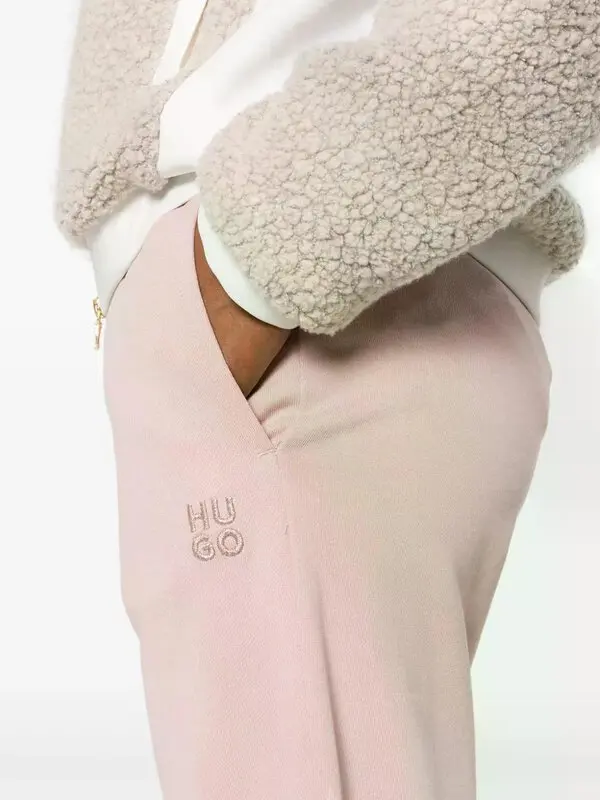 Hugo Logo-embroidered Track Trousers - Pink