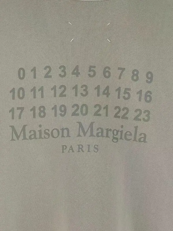 MAISON MARGIELA Numbers-print Hoodie - Grey