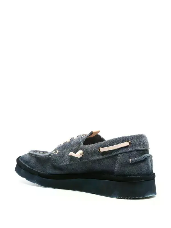 Moma Suede Tonal Boat Shoes - Blue