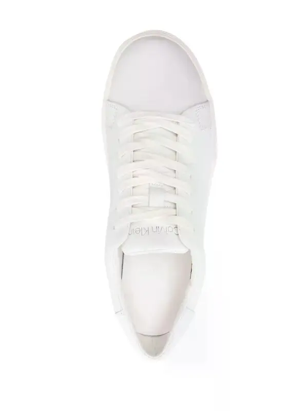 Calvin Klein Debossed Leather Sneakers