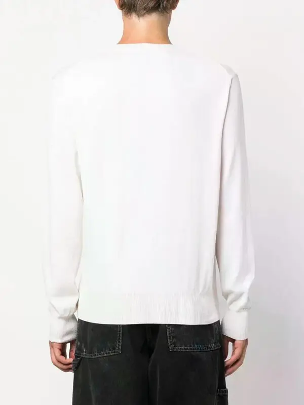 VIVIENNE WESTWOOD Orb-embroidered Crew Neck Jumper - Neutrals