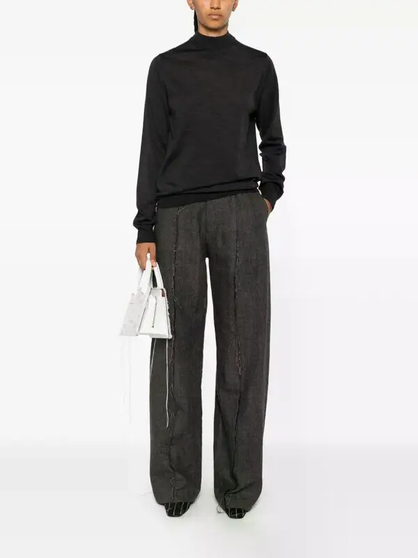R13 Exposed Seam Linen-wool Blend Trousers