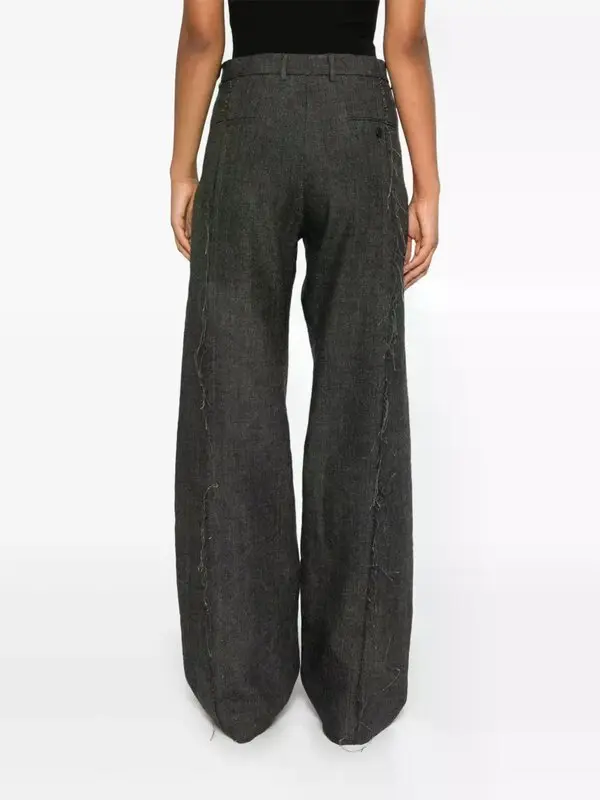 R13 Exposed Seam Linen-wool Blend Trousers
