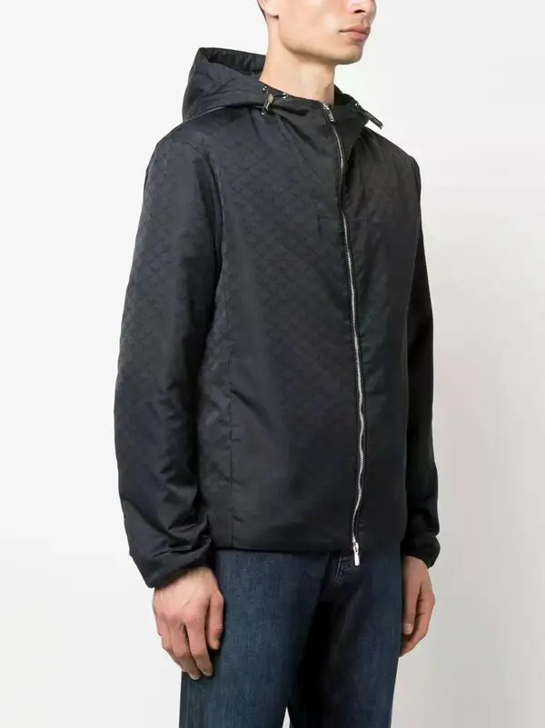 Emporio Armani Monogram Jacquard Hooded Jacket