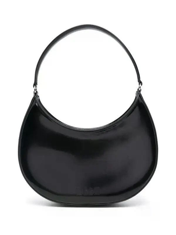 MSGM Logo Debossed Faux Leather Handheld Bag - Black