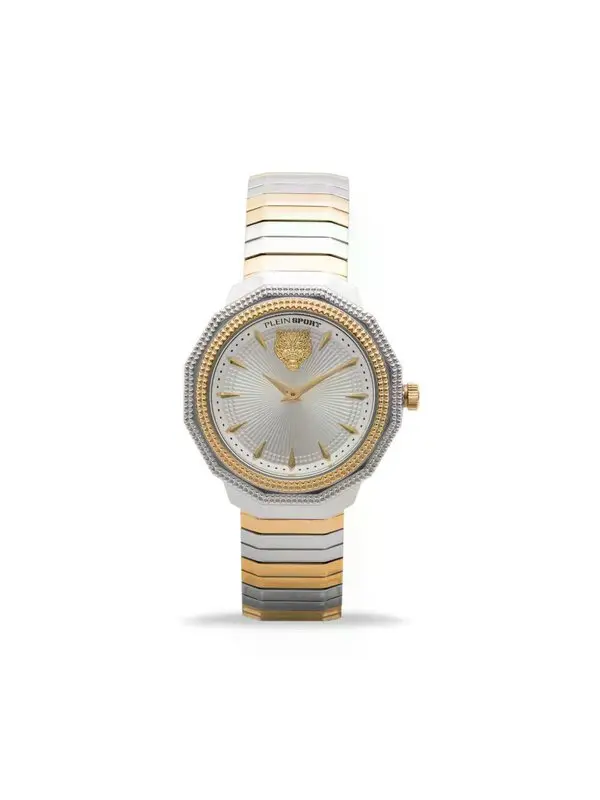 PLEIN SPORT Dinasty 37mm Watch With Guilloché Dial - Silver