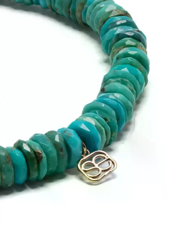 SYDNEY EVAN 14kt Yellow Gold Evil Eye Turquoise Bracelet