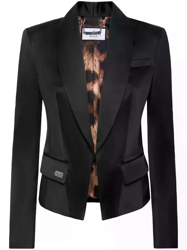 Philipp Plein Satin-finish Single-breasted Blazer