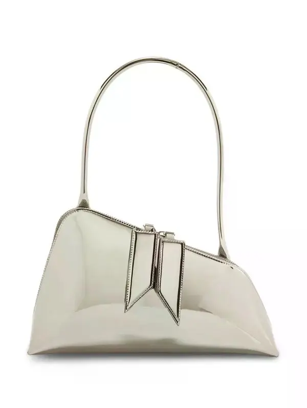 Attico Sunrise Faux-leather Shoulder Bag - Silver