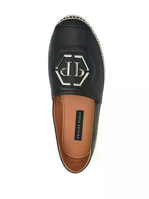 Philipp Plein Logo-plaque Leather Espadrilles