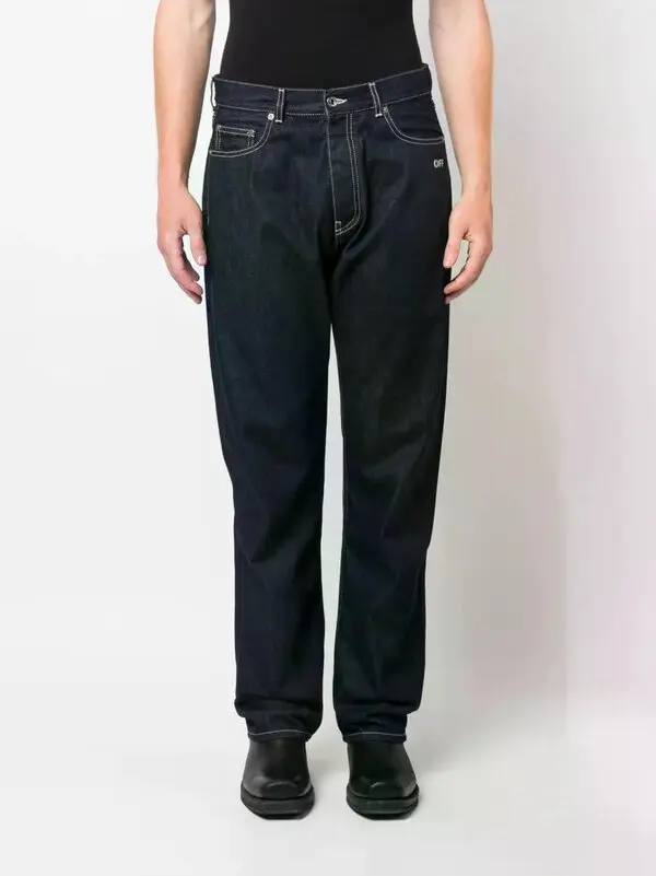 Off-White Logo-embroidered Skate Jeans