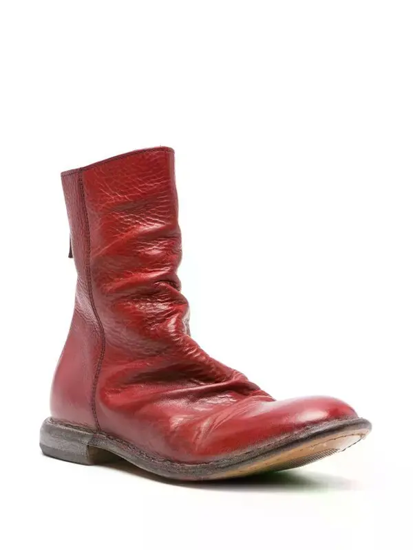 Moma Distressed Leather Ankle Boots