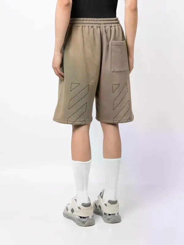 Off-White Diag Cotton Track Shorts
