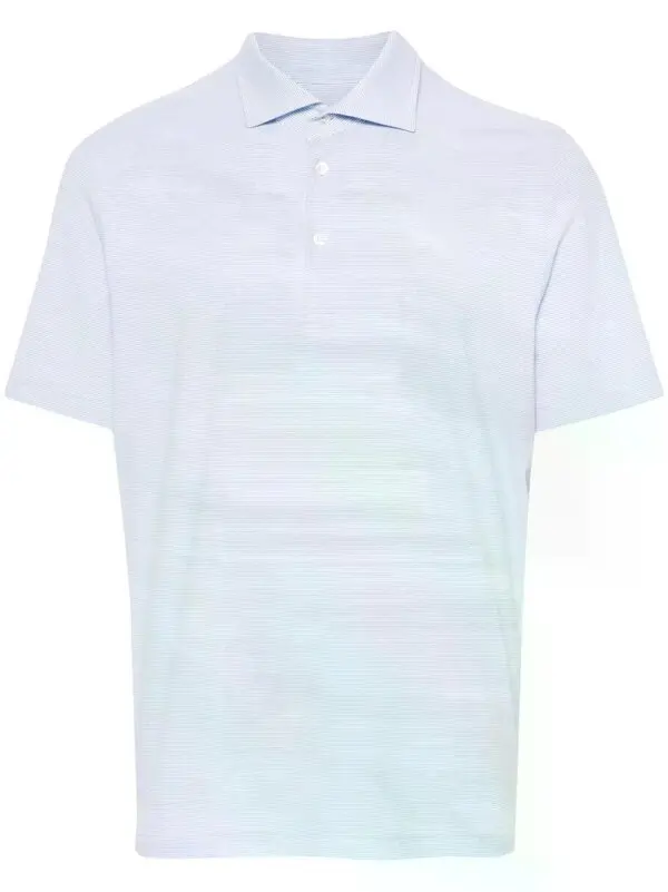Fedeli Zero Striped Jersey Polo Shirt