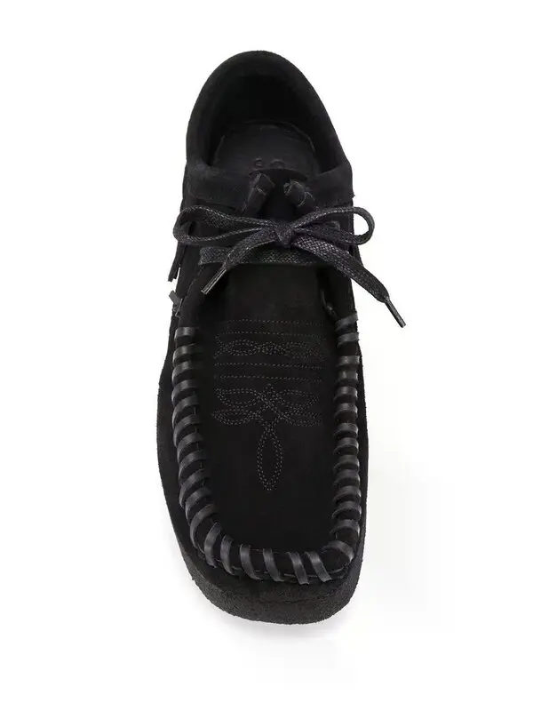Palm Angels Fringed Leather Lace-up Shoes
