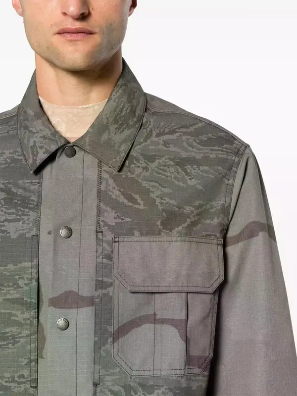 MARINE SERRE Rispstop Classic-collar Shirt Jacket