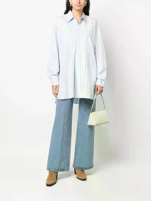 Our Legacy Oversized Striped Cotton Shirt - Blue