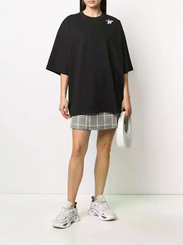 We11Done Oversized Logo Print T-shirt - Black