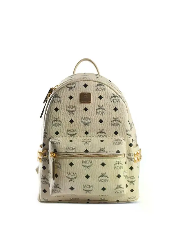 Mcm Stark Side Studs Backpack - Neutrals
