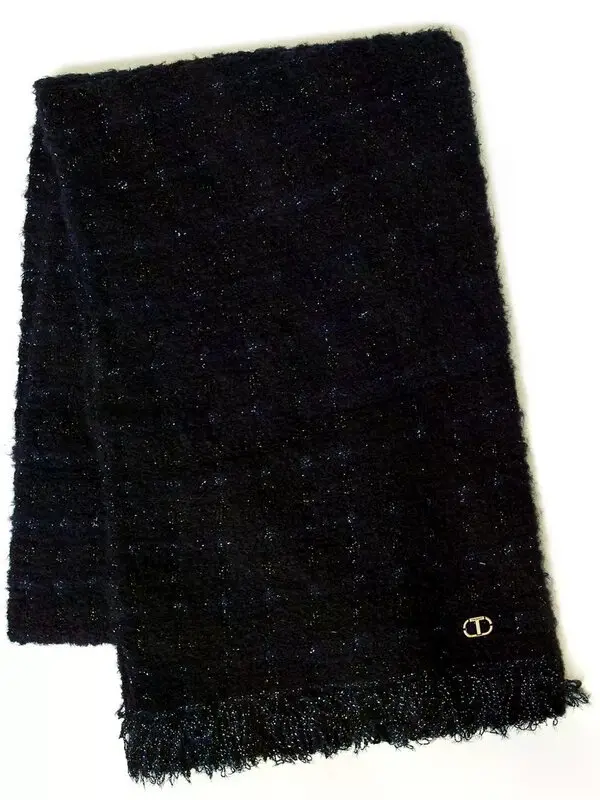 TWINSET Lurex-detail Scarf - Blue