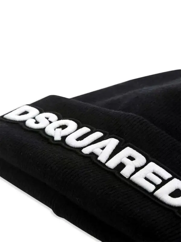 Dsquared2 Logo Appliqué Wool Beanie